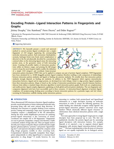 Pdf Encoding Protein Ligand Interaction Patterns In Fingerprints And