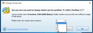The Best Way To Change Cluster Size Without Formatting