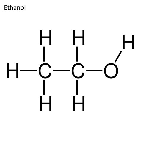 Skeletal Formula Of Ethanol 11159219 Vector Art At Vecteezy