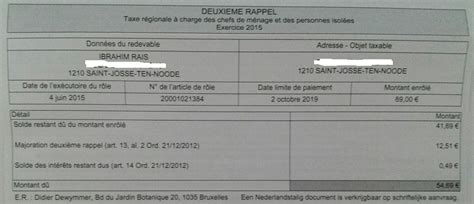 Bruxelles Fiscalité Taxe Régionale Ibrahim Rais
