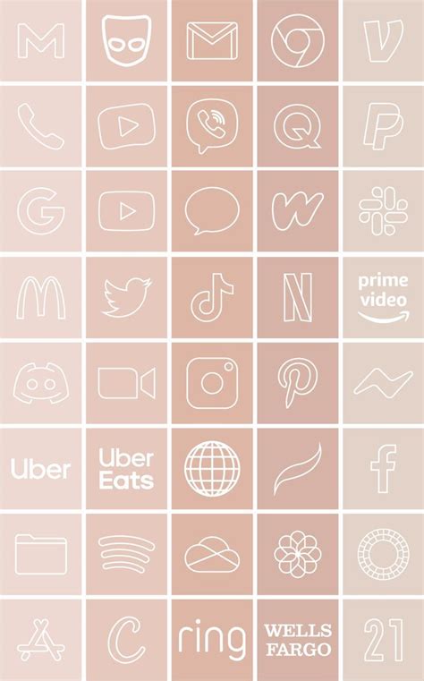 Natural Ios App Icons Aesthetic Ios Icons Minimalist Icons