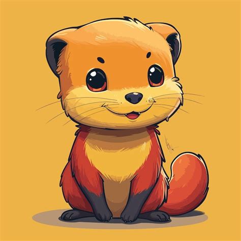Premium Vector Weasel Vector Cute