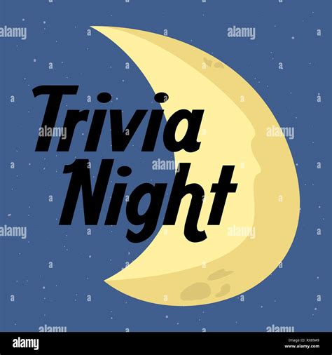Trivia Night Announcement Typography Poster Vector Illustration Stock