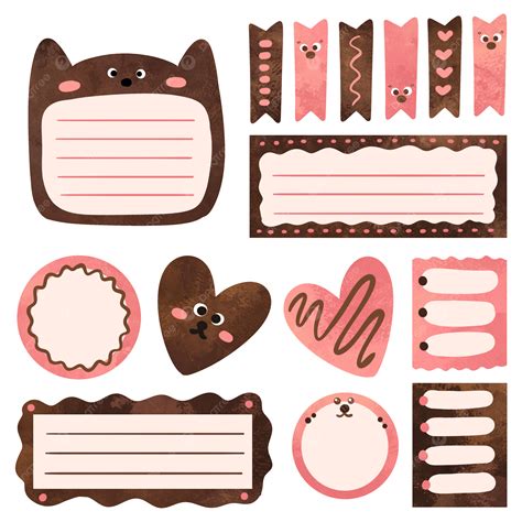 Cute Korean Bear Decoration Sticky Notes And Memopad Sticker Set
