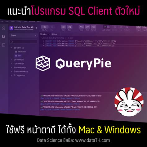 Querypie แนะนำโปรแกรม Sql Client ตัวใหม่ หน้าตาสวย ใช้ง่าย ฟรี รองรับ