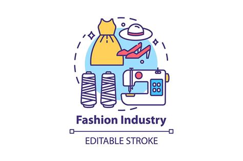 Fashion Industry Concept Icon Outline Icons ~ Creative Market