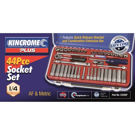 Socket Set 44 Piece 14 Drive Kincrome Tools Kincrome