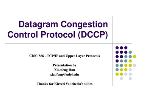Ppt Datagram Congestion Control Protocol Dccp Powerpoint