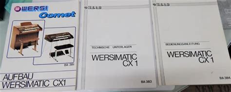 Wersi Wersimatic Cx 1 Bauanleitung Technische Unterlagen U Bedienungsanleitung Eur 29 90