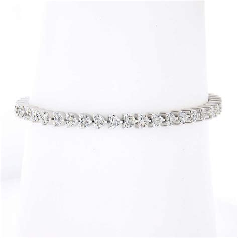 8 65 Cttw Prong Set Oval Cut Diamond Tennis Bracelet 18k White Gold For