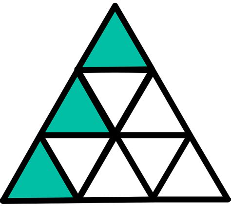 Teal Green Triangle Fraction 39 Free Vector Clipart Images On
