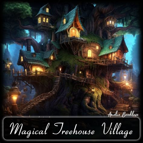 Artstation 390 Magical Treehouse Village Reference Pack 4k V14