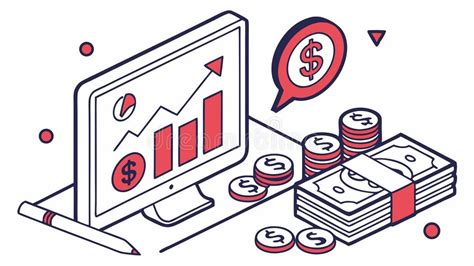Financial Data Analysis And Investment Growth On Computer Vector Design Generative Ai Stock