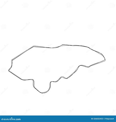 Honduras Simplified Sketch Map Cartoon Vector CartoonDealer