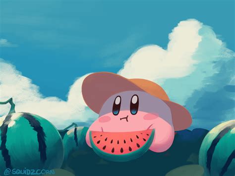 Kirby Eating Watermelon R Kirby
