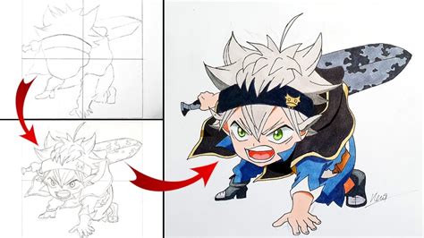 How To Draw Chibi Asta Black Clover Anime Drawing Tutorial Step