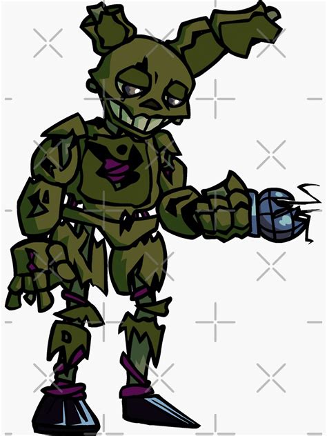 Springtrap Friday Night Funkin Sticker For Sale By Senorfiredude
