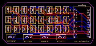 схема для Arduino Pro Micro BUTTON BOX 32 FUNCTION OSHWLab