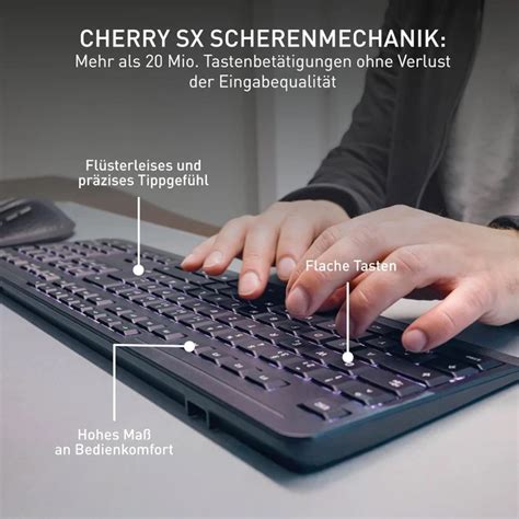 Cherry Stream Keyboard Ultimate Schwarz Leds Weiß Usb Bluetooth De