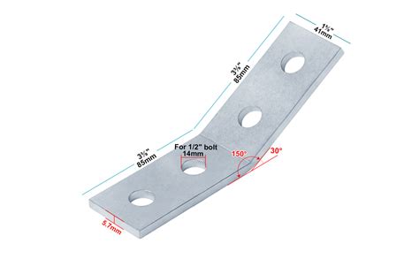 6 Pack 30 Degree Angular Fitting 4 Hole Strut Corner