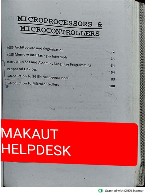 Microprocessor And Microcontroller Pdf