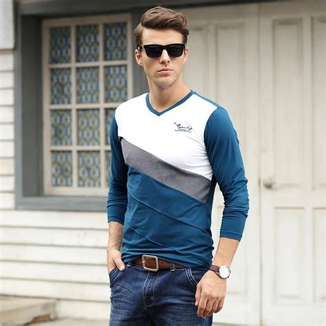 2015 Autumn Oversized Xxxl Long Sleeve T Shirt Male Brand Luxury