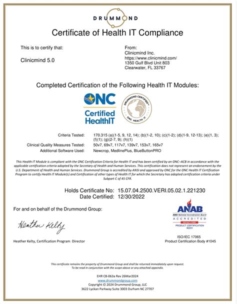 Certifications Clinicmind