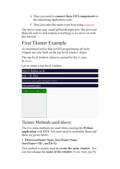 Tkinter Gui Projects With Python Pdf Guide Connect 4 Programming