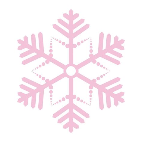 Copo De Nieve Rosa En Estilo Plano Un Cristal Frágil De Forma
