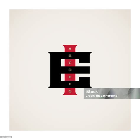Ei 벡터 디자인 요소 또는 아이콘입니다 E와 I 이니셜 또는 로고 모노그램 또는 로고타입 로고에 대한 스톡 벡터 아트 및 기타
