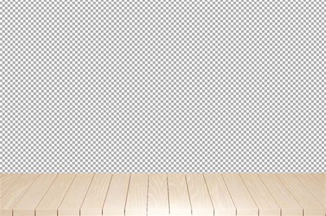 Mesa De Madera Mesa De Madera Superior Vista Frontal 3d Render Aislado