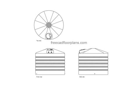 Rain Water Harvesting Tank Free Cad Drawings