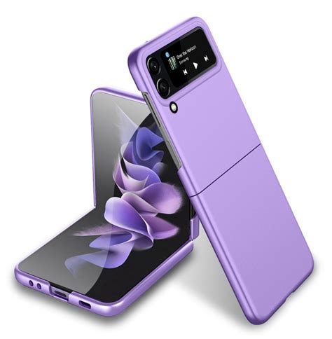 GKK Shield пластмасов кейс за Samsung Galaxy Z Flip G Цвят Светло Лилав