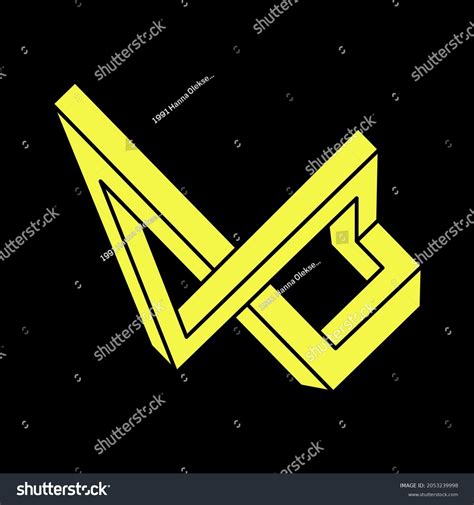 Impossible Objects Line Geometric Shapes Escher Stock Vector Royalty