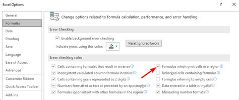 Formula Omits Adjacent Cells Error In Excel How To Fix It