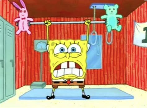 Spongebob Lifting Teddy Bears