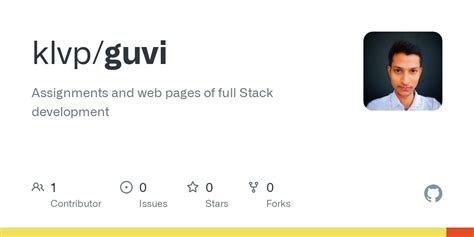 Github Klvpguvi Assignments And Web Pages Of Full Stack Development
