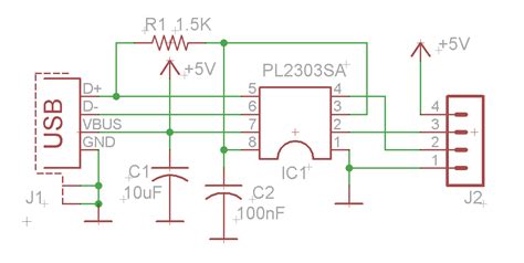 USB To Serial Converter Using PL2303SA Electronics Lab