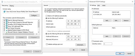 Networking Cisco Anyconnect Split Tunneling On Windows 10 Super User