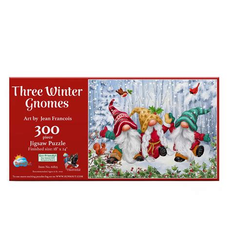 Three Winter Gnomes 300 Piece Jigsaw Puzzle By Sunsout Puzzle Warehouse