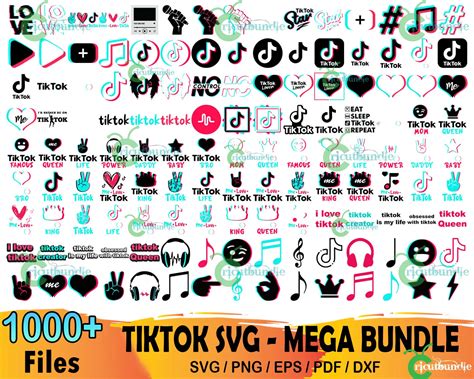 1000 Tik Tok Logo Bundle Svg Free Svg Files For Cricut
