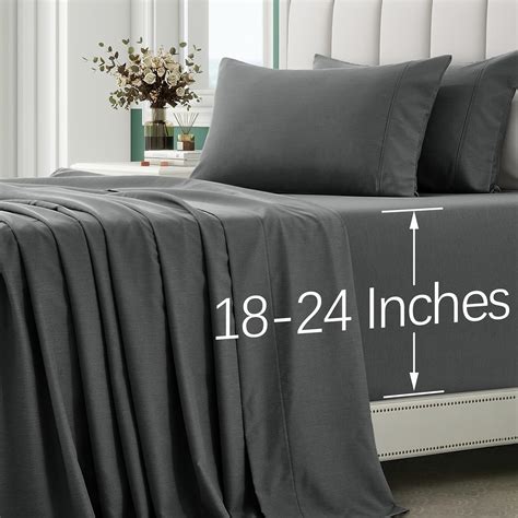 Vacvelt 4pcs Extra Deep Pocket Queen Size Sheets 70 Rayon