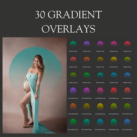 Circle Gradient Overlays Photoshop Overlay Maternity Overlay