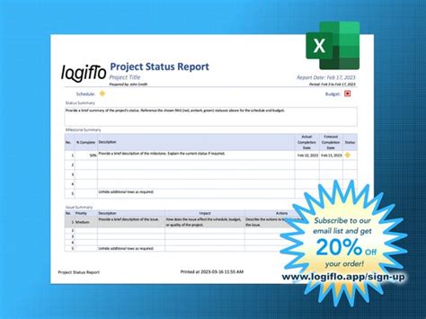 Project Status Report Template Excel Download Filetype Xls