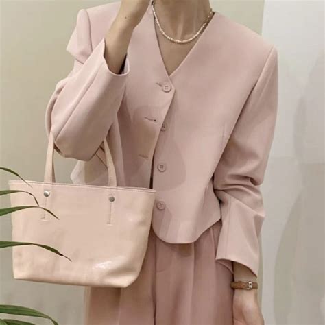 V넥 노카라 파스텔 숏 자켓 5컬러 아이보리 옐로우 핑크 그린 블랙 오피스 데일리 하객