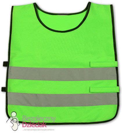 Kamizelka Odblaskowa Dla Dzieci 5 7 Lat 45X50Cm Zielony Ceny I
