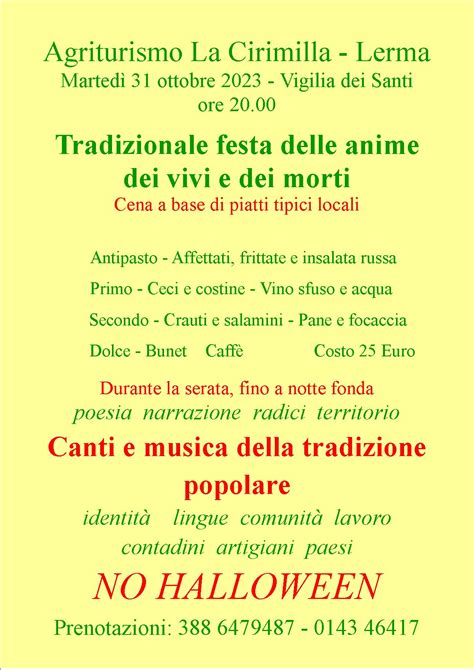Lerma Tradizionale Festa Delle Anime Settimanale LAncora
