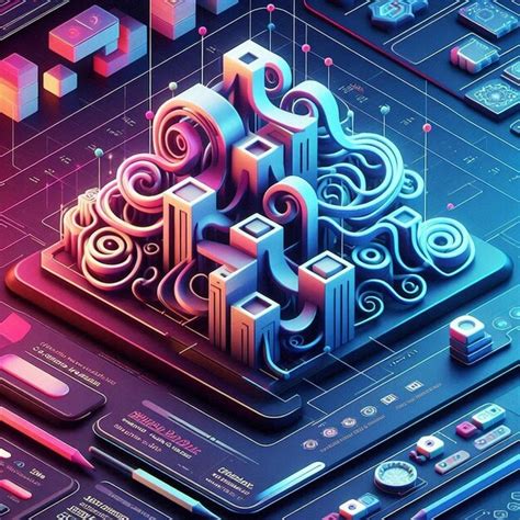 Modern Software Gui Landing Page Premium Ai Generated Image