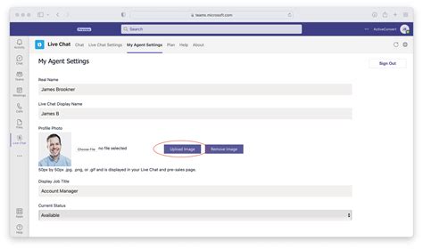 How To Add Live Chat Agent Photos In Microsoft Teams Social Intents