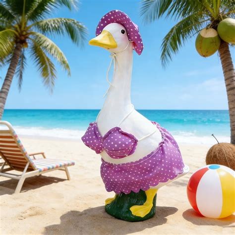 Decorative Porch Goose Outfit Garden Geese Statue Clothing Outdoor